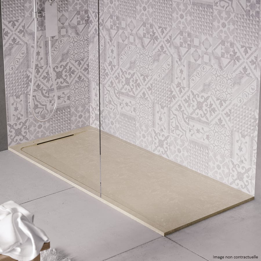 Receveur de douche en pierre naturelle extra plat à poser 90x140cm ... Receveur de douche en pierre naturelle extra plat à poser 90x140cm ...