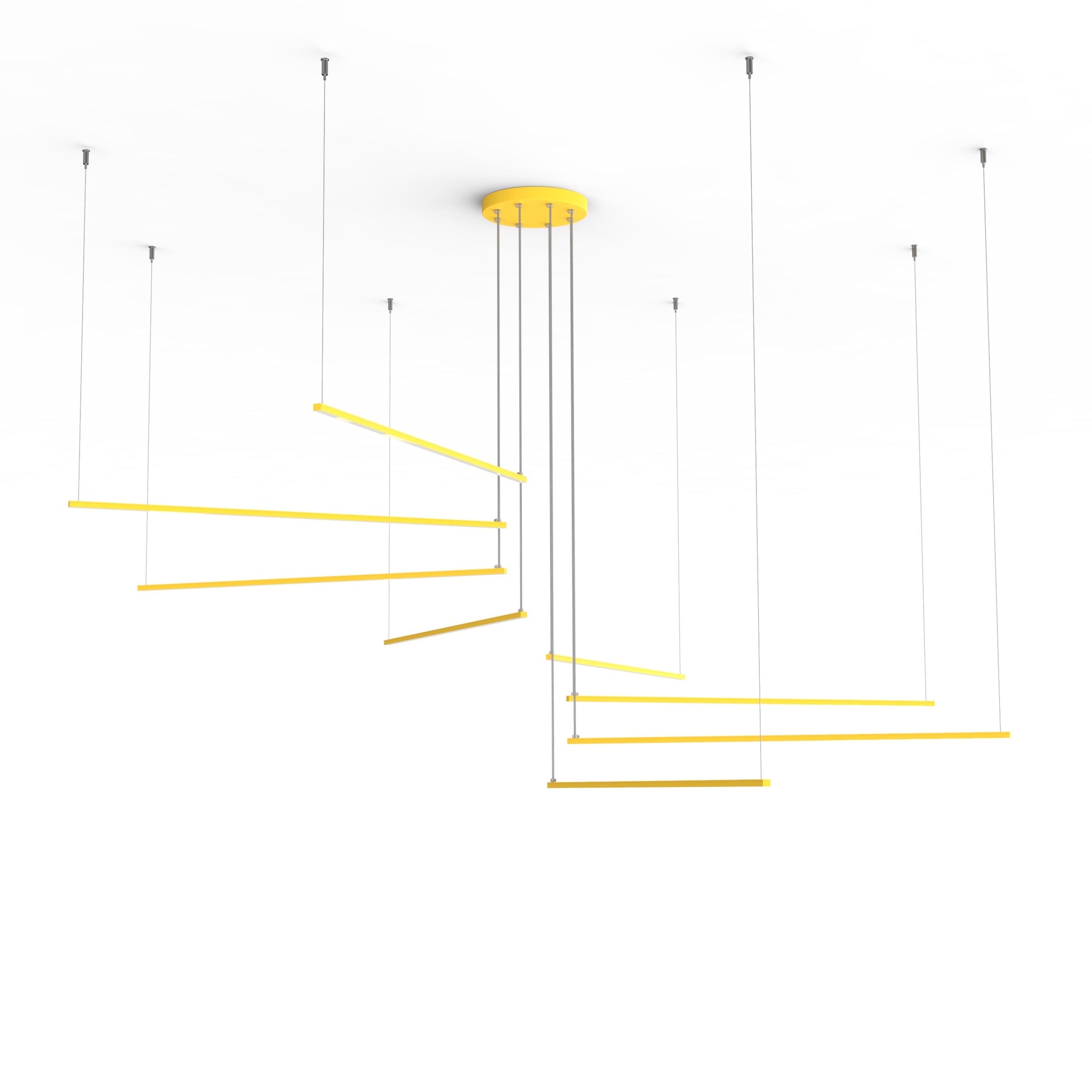 LUMICOM | RADIUS Suspension, STRIP LED, 136W/m, 4000K, métal, jaune, d ...