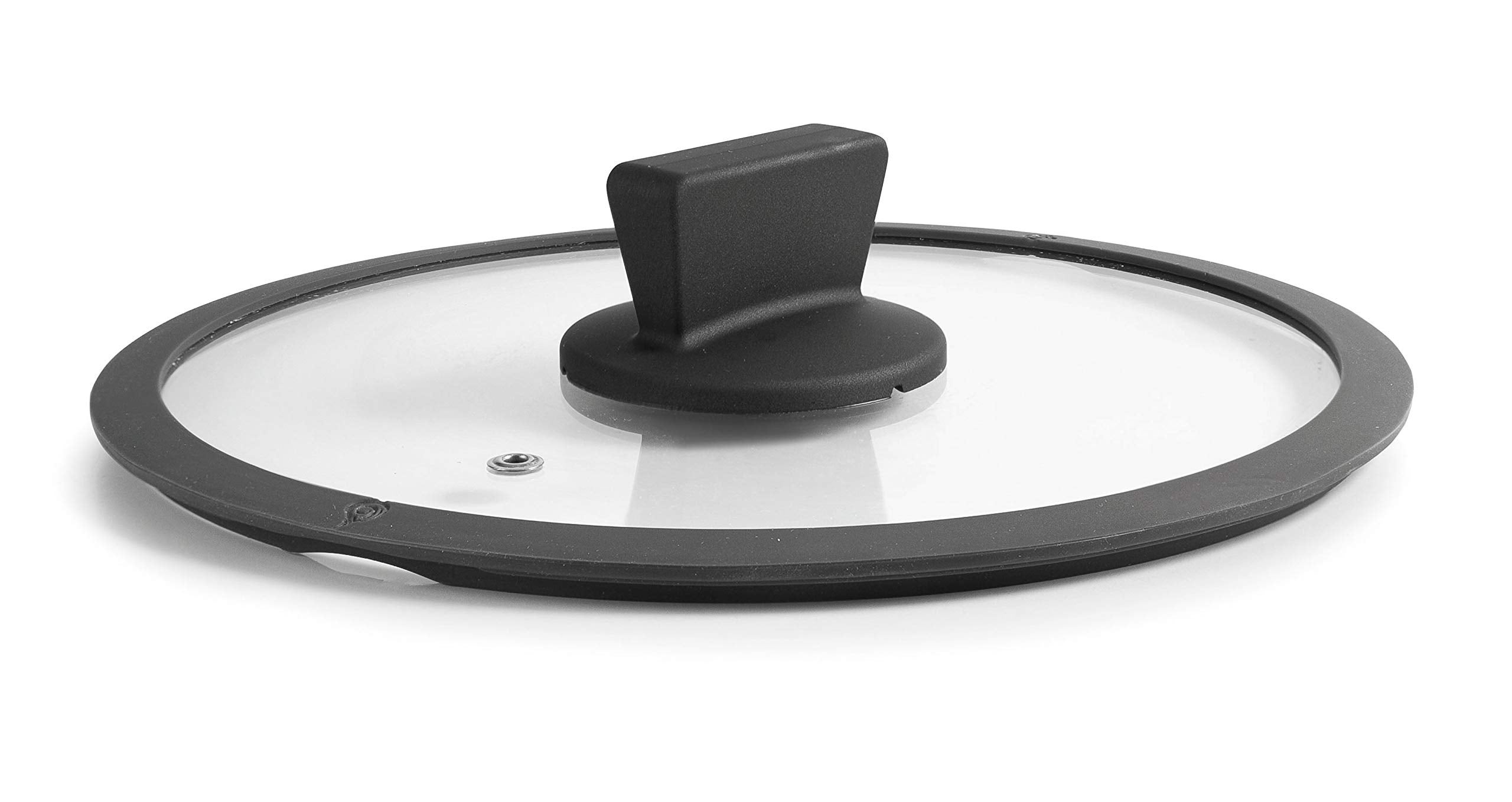 Lacor 27432 Couvercle en Verre avec Bord en Silicone, 32 cm, Noir ...