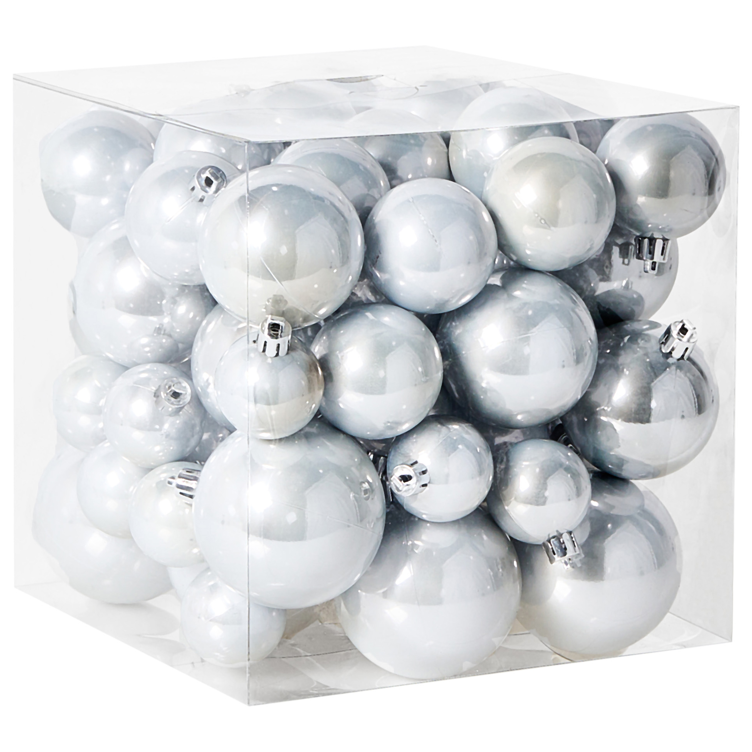 Lot de 60 boules TINNSJA Argenté | Leroy Merlin