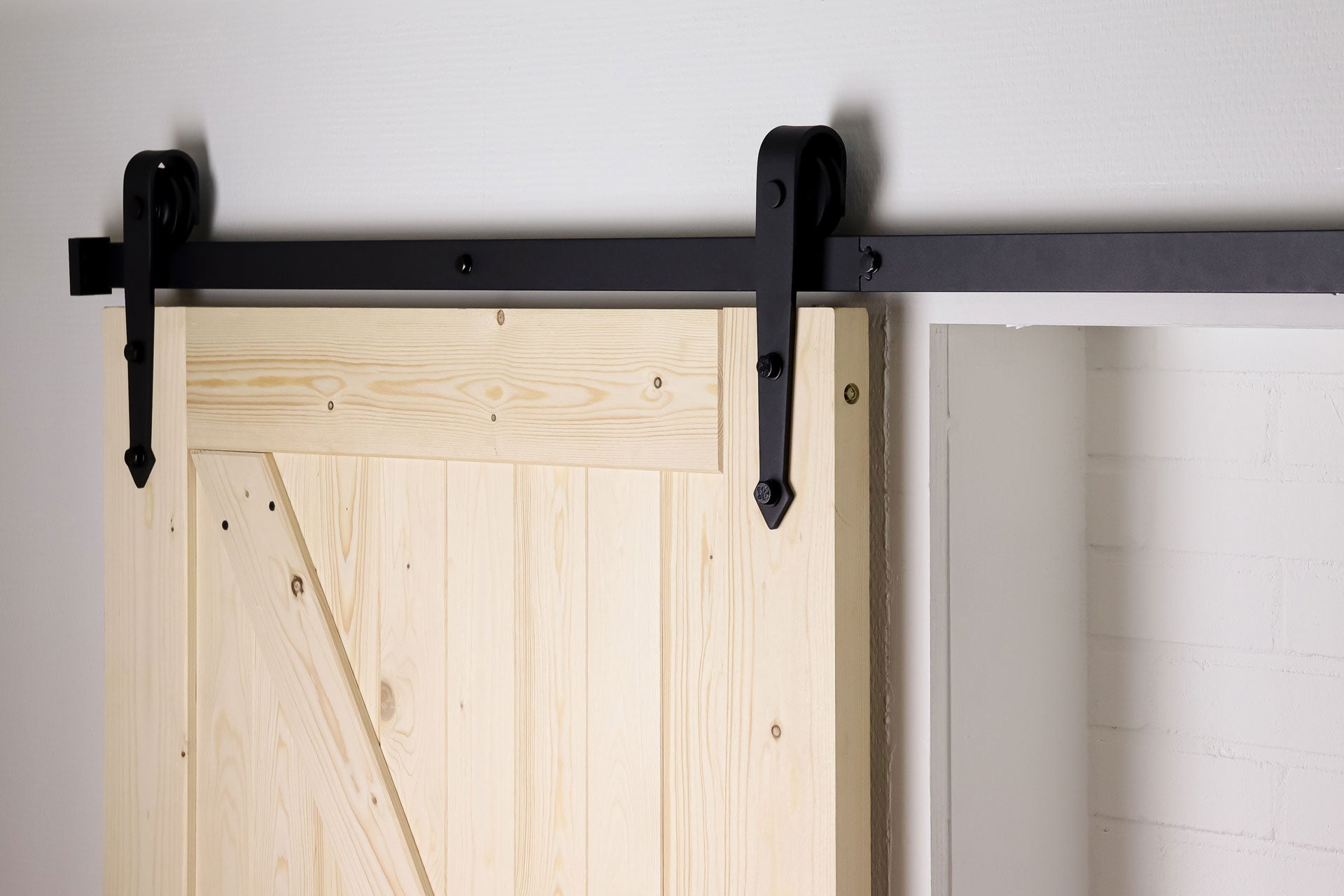 Wovar Système porte coulissante noir avec rails - Modèle rustique ...