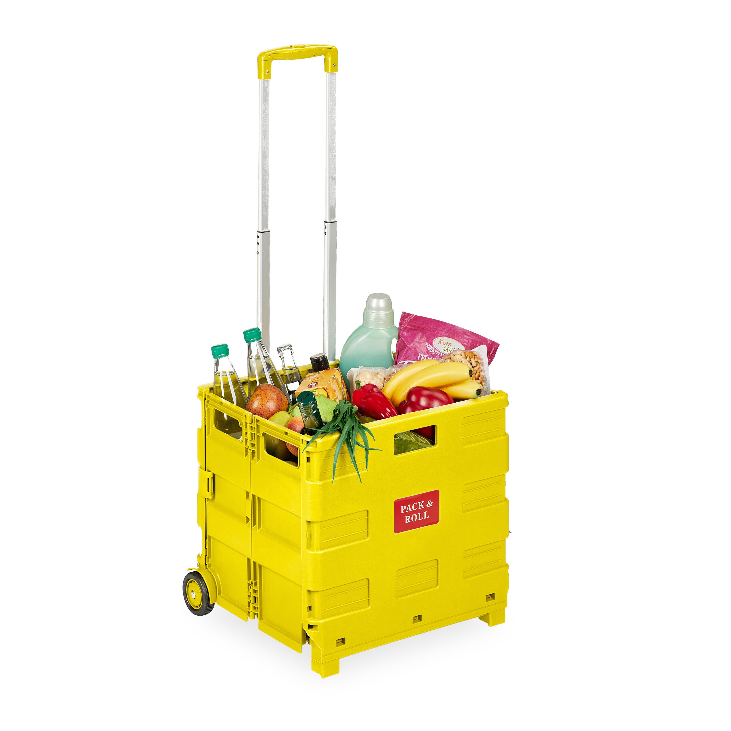 Carro de la Compra Plegable, Carrito de Transporte con Ruedas y Asa ...