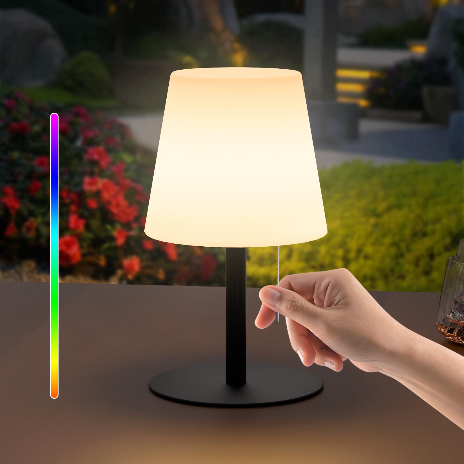 Luz nocturna LED RGB para exteriores, resistente al agua IP54 y ...