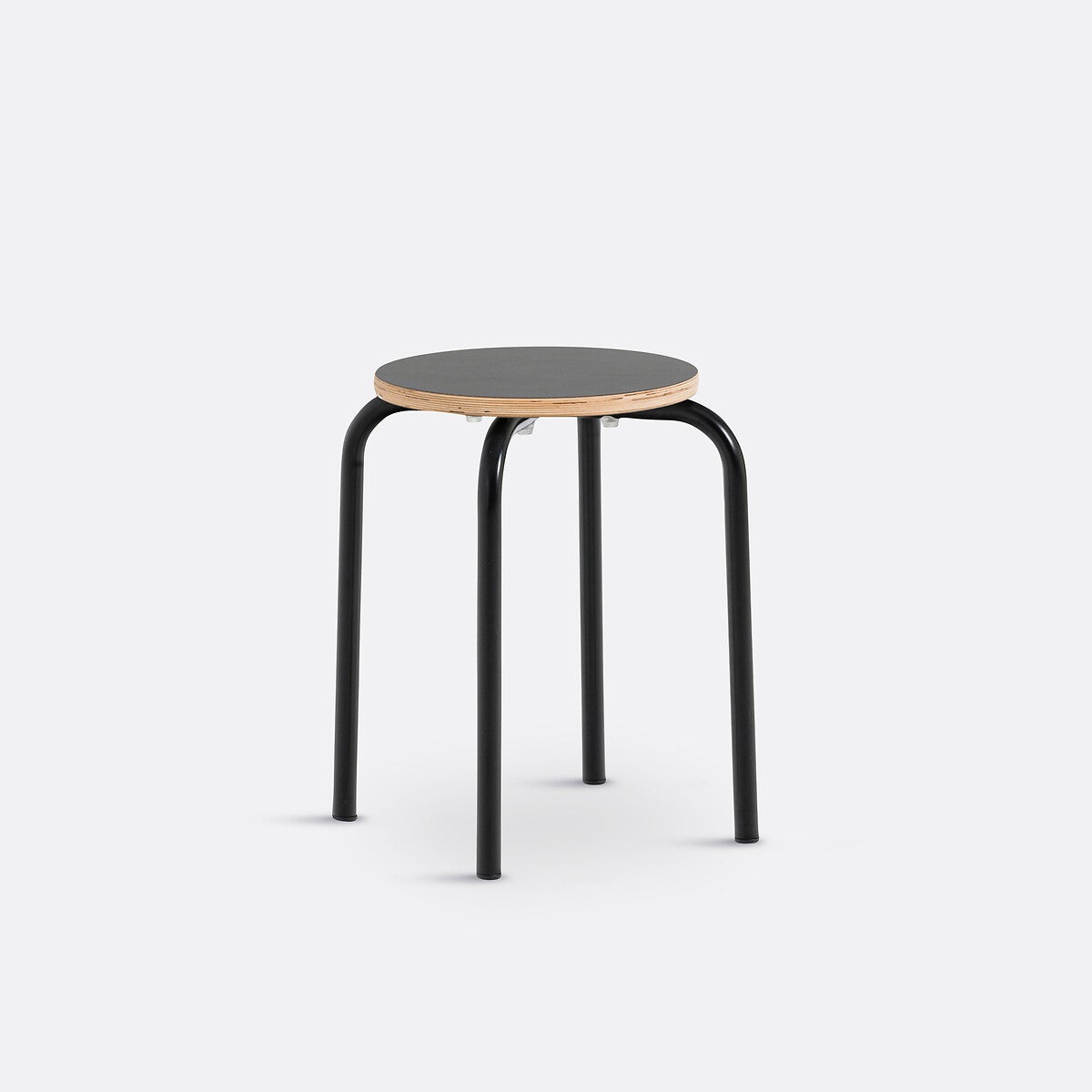 Tabouret bas empilable écolier, Hiba - Noir - taille unique | Leroy Merlin