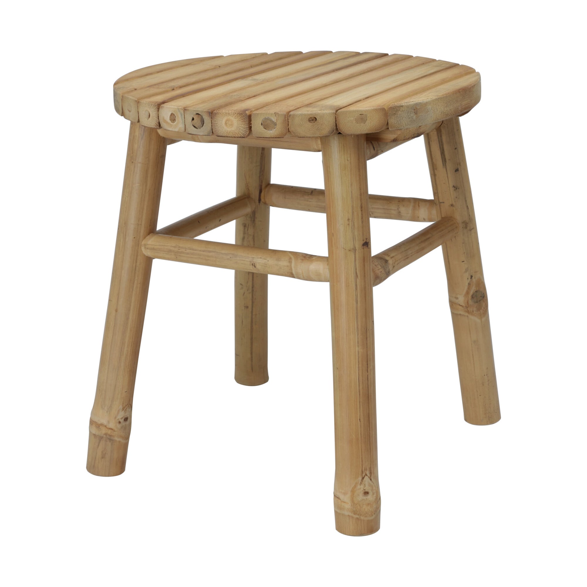 WELLHOME Tabouret Bambou Beige Ø35x38 cm | Leroy Merlin