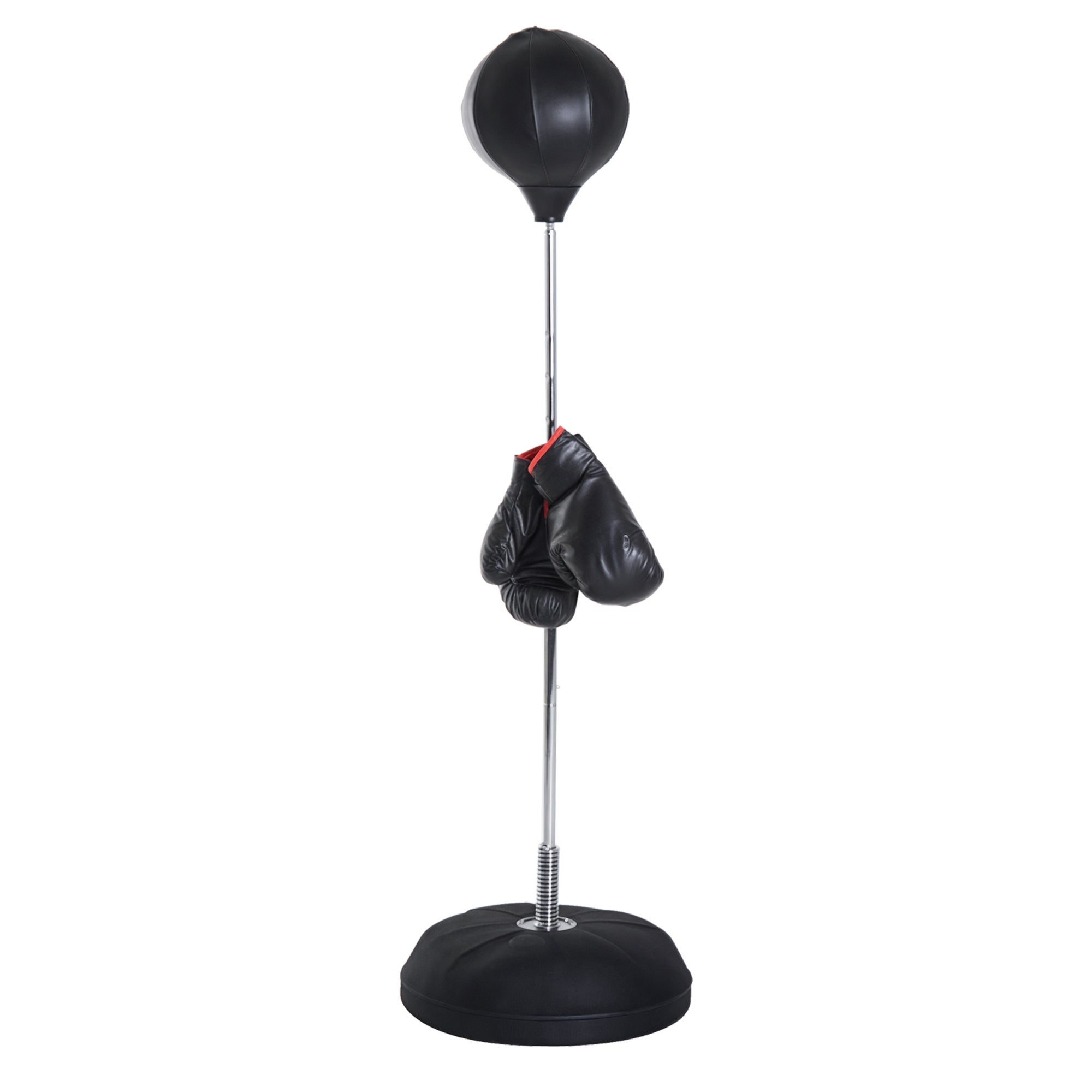 Balón de boxeo de suelo con guantes, altura ajustable de 126 a 144 cm y ...