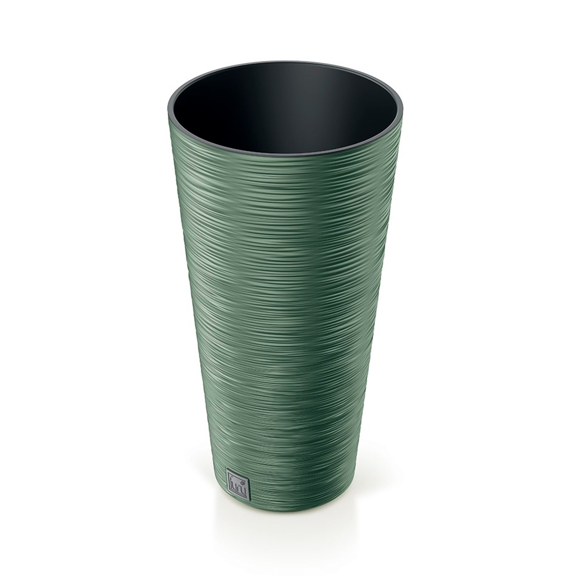 Macetero alto con depósito 7,5 L verde tierra - FURU | Leroy Merlin