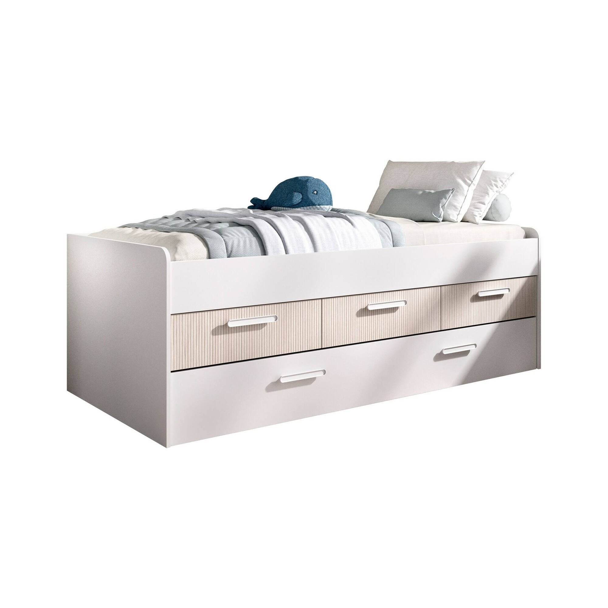 Cama infantil Aftro, cuna para habitación infantil, conjunto de ...