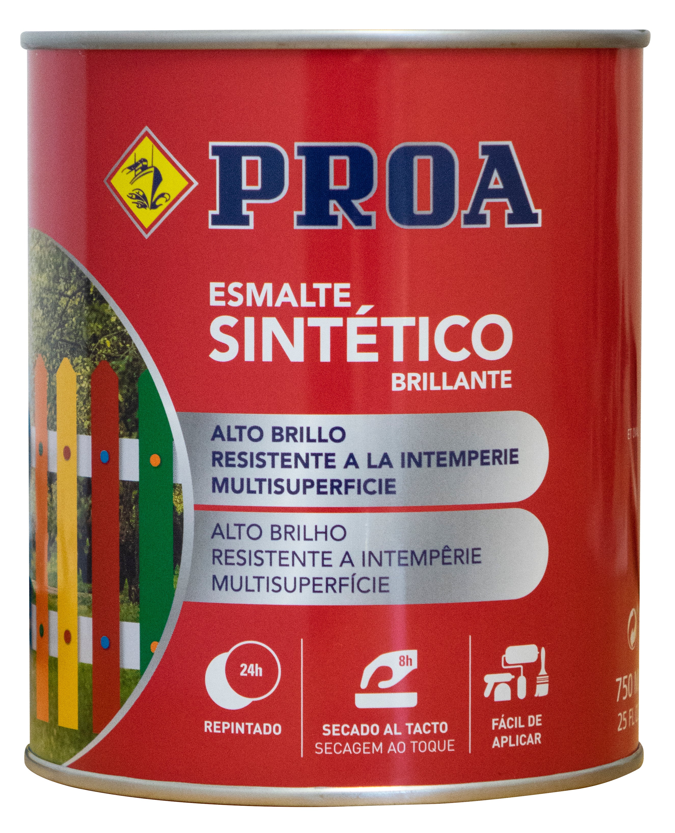 Esmalte sintético brillante Proa. Hueso RAL 9010. 0.75L | Leroy Merlin