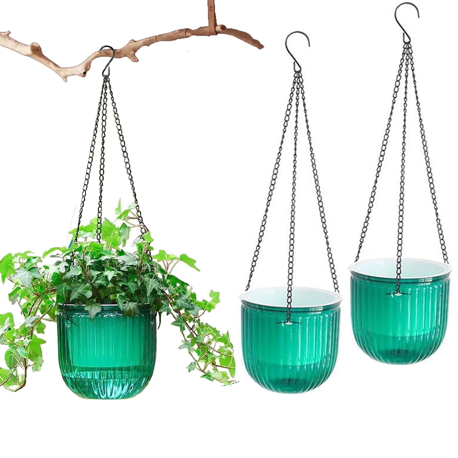 3Pack Pots de fleurs suspendus d'intérieur 165x155mm Panier de plantes ...