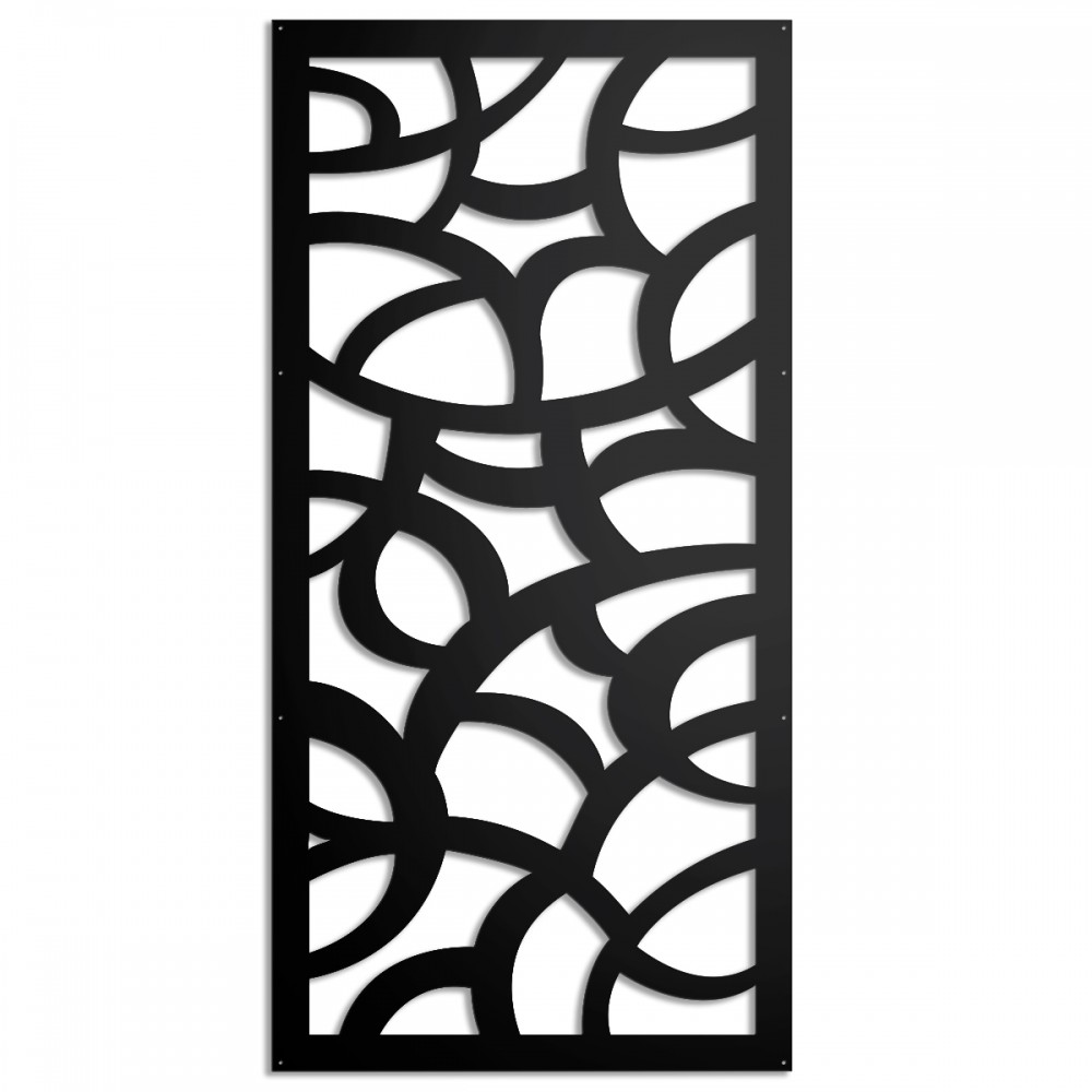 ROOTS - Panneau PVC perforé - Parasol mesurant 50x150 cm - coloris noir ...