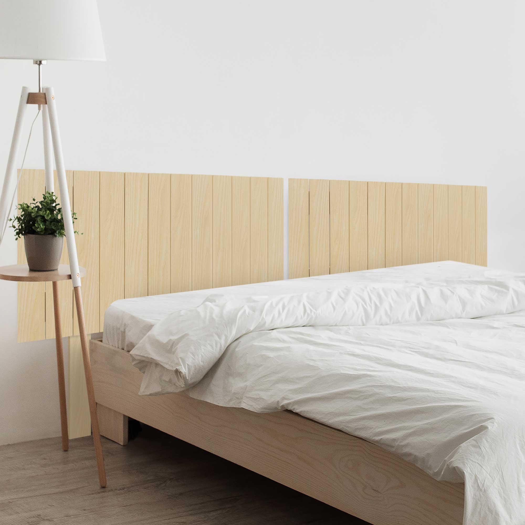 DHOME Tête de lit en bois recyclé MDF Style Palette Verticale avec ...