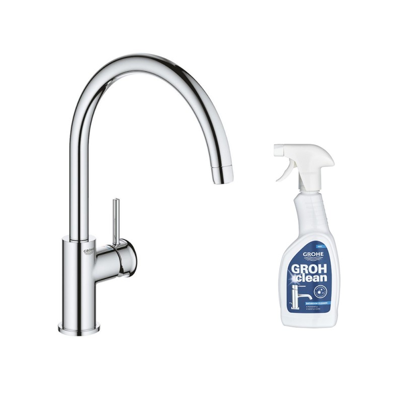 Grifo de cocina GROHE Start Classic Quickfix cromado + limpiador ...