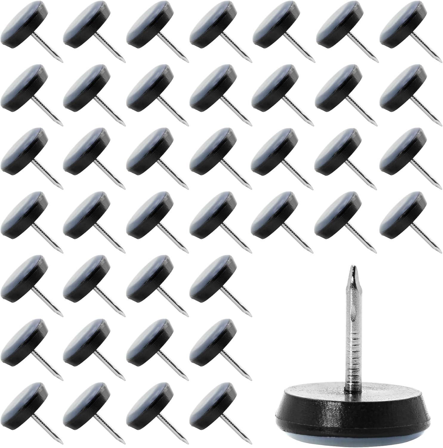 40 Pièces Patins pour Chaises 19mm en Téflon Patins pour Meubles Ronde ...