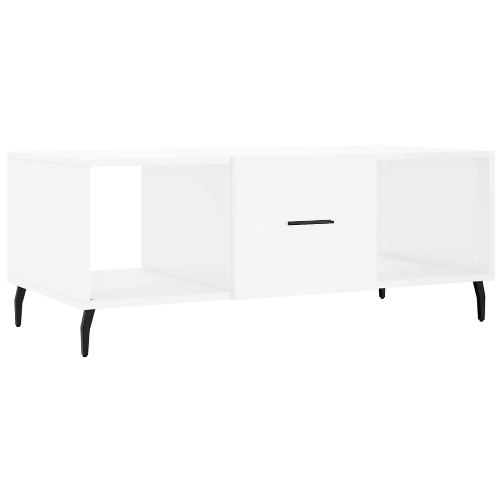 Table basse, contreplaqué blanc brillant, 102x50x40 cm | Leroy Merlin