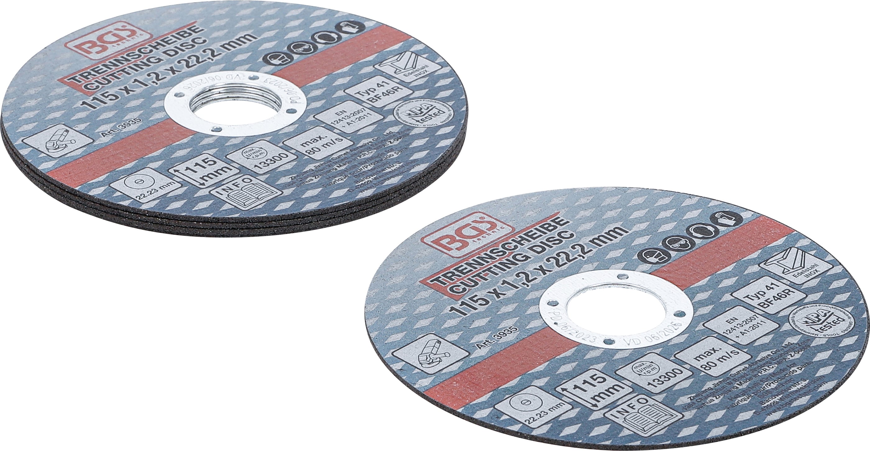 Disque à couper pour acier inoxydable | Ø 115 x 1,0 x 22,2 mm |5 pièces ...