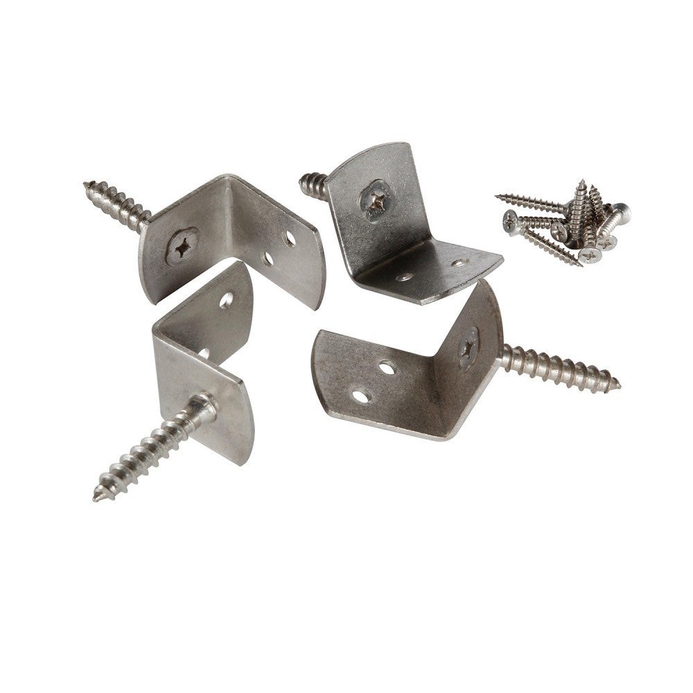 4 équerres de fixation inox pour treillis | Leroy Merlin