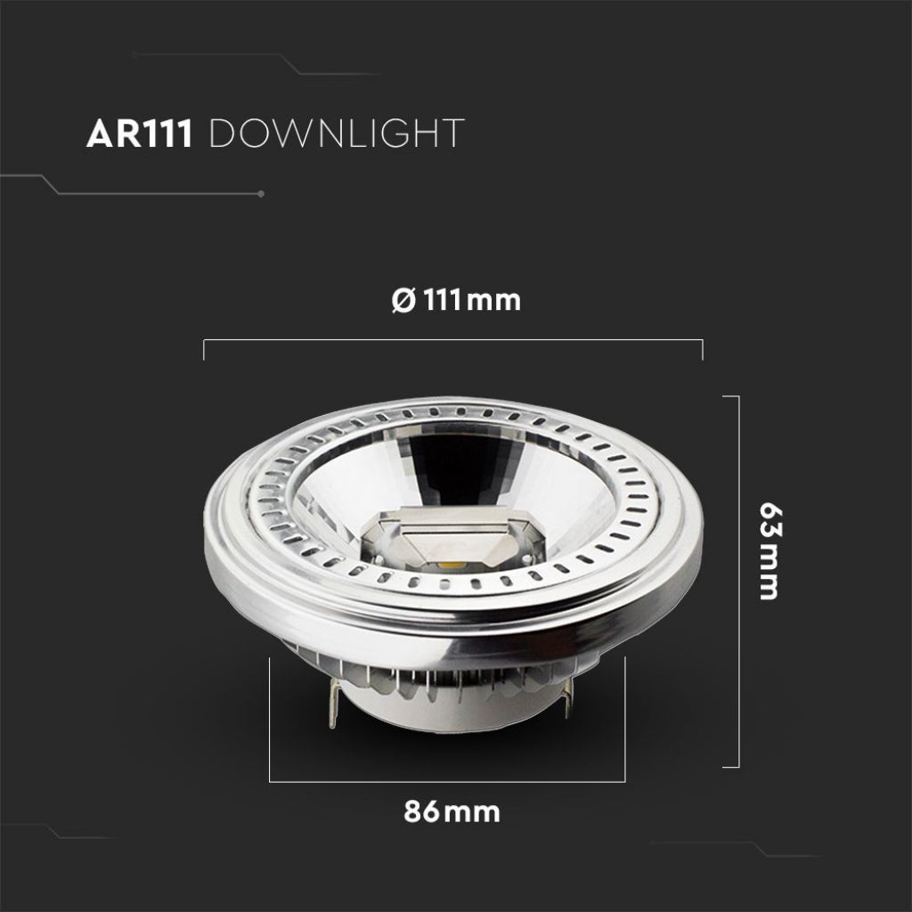 Spot LED AR111 12W G53 12V 20° 4000K | Leroy Merlin