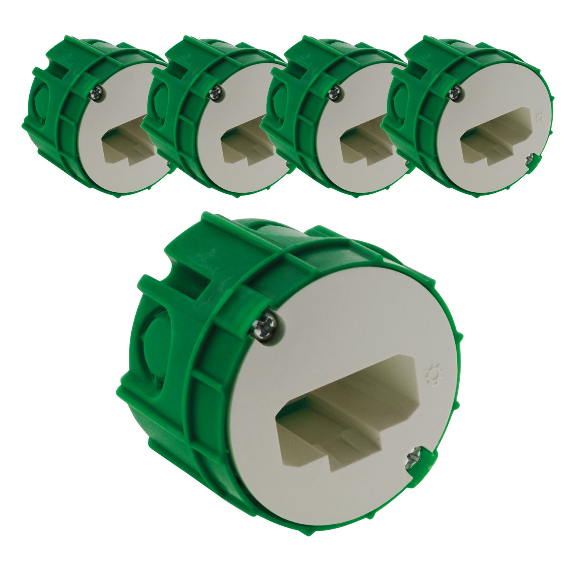 Lot de 5 boîtes DCL applique murs pleins Ø54mm - Vert - Blm | Bricoman