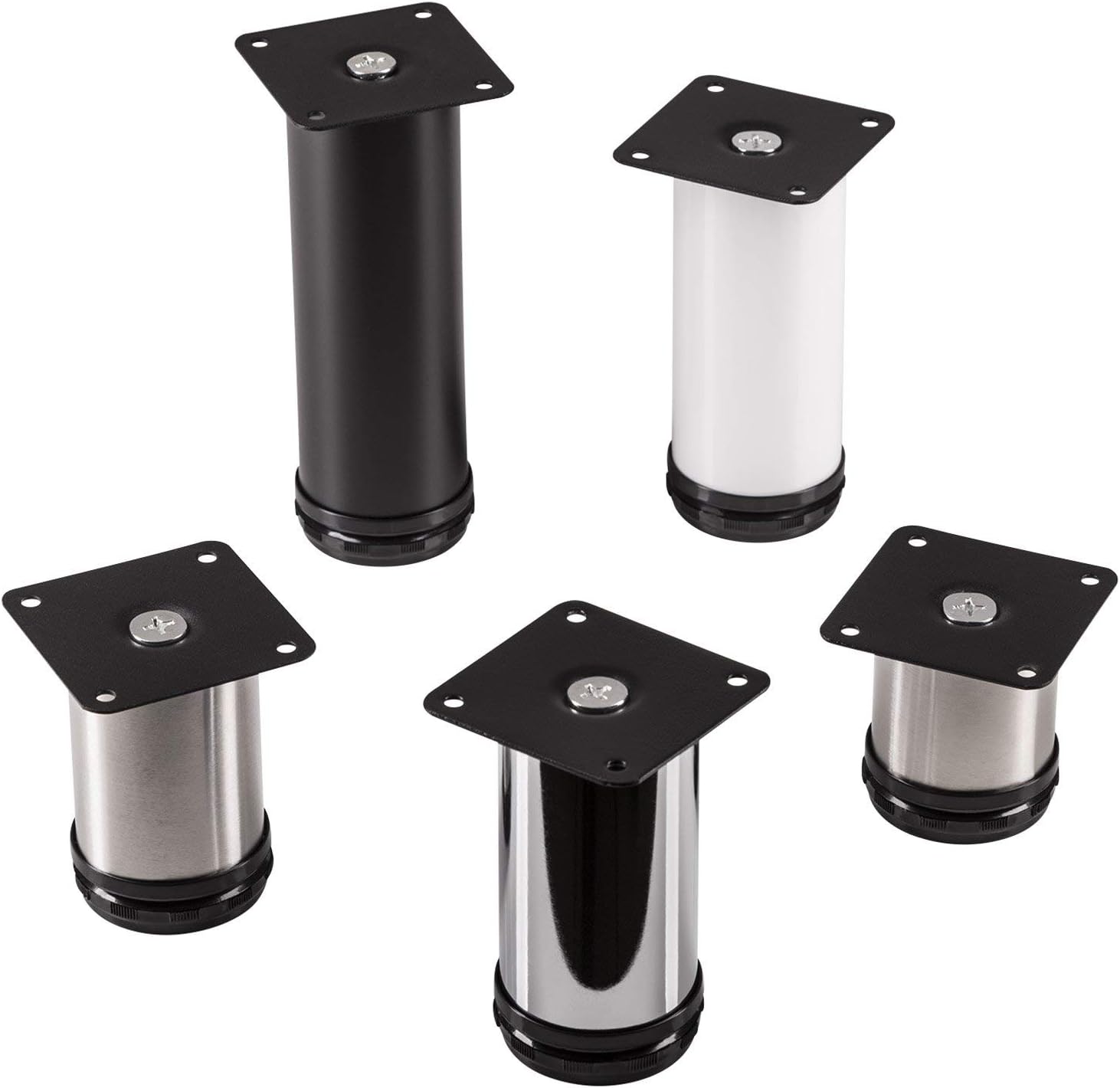 Set de 4 x So-Tech Pie de Mueble Jimmy Verdadero Acero INOX Ø 50 mm ...
