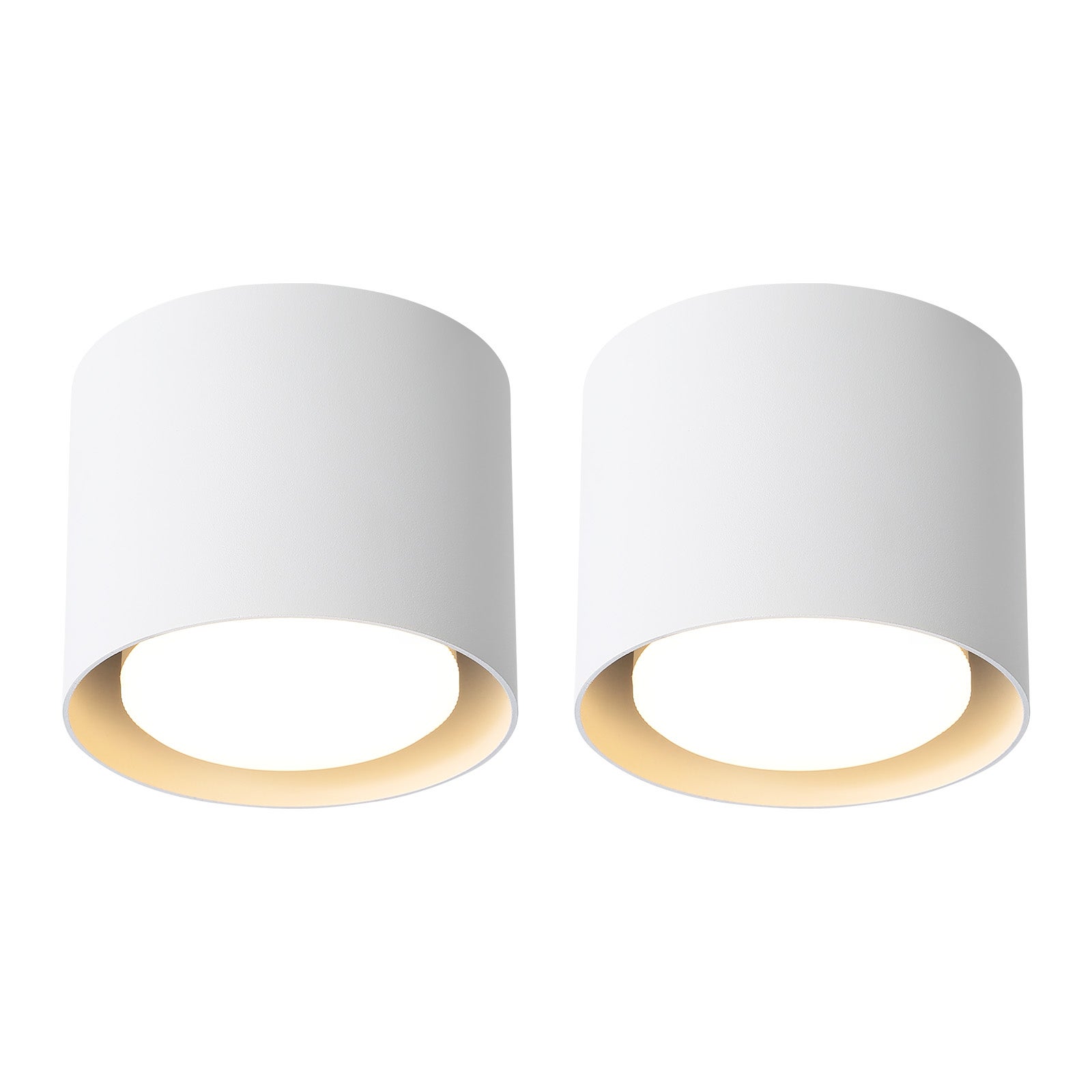 NETTLIFE Pack de 2 Plafones Spots LED Blancos : Techos redondos ...