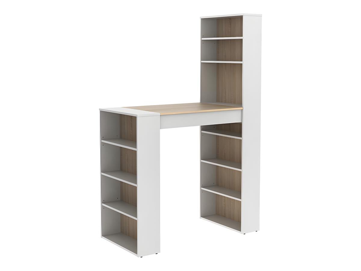Mobile da bar con scomparti in MDF Naturale e Bianco - SKARN | Leroy Merlin