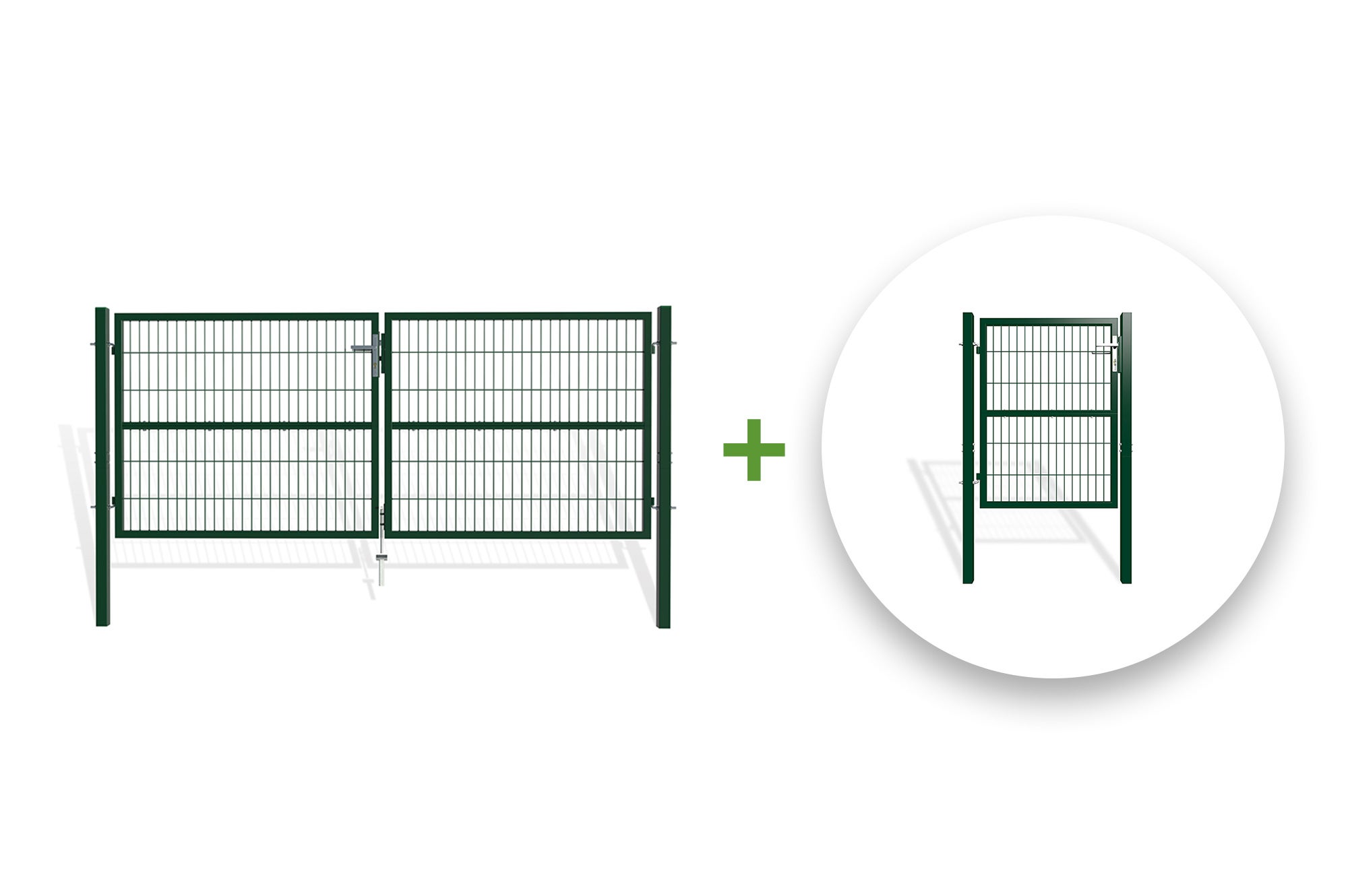 Confezione cancello battente in rete RAZO 300B120 + cancello VERDE da 1 ...