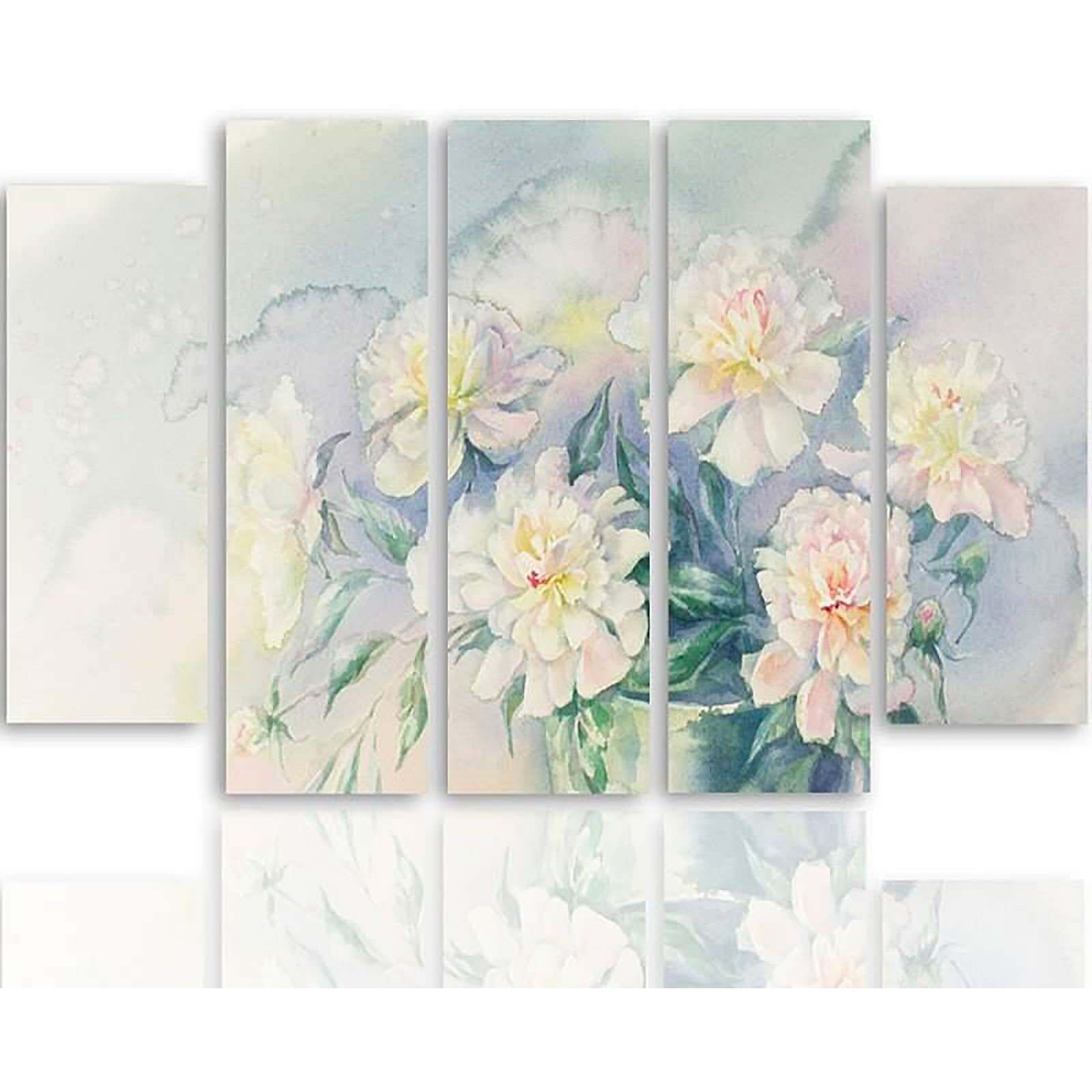 Tableau fleurs blanches dans un pot - 300 x 140 cm | Leroy Merlin