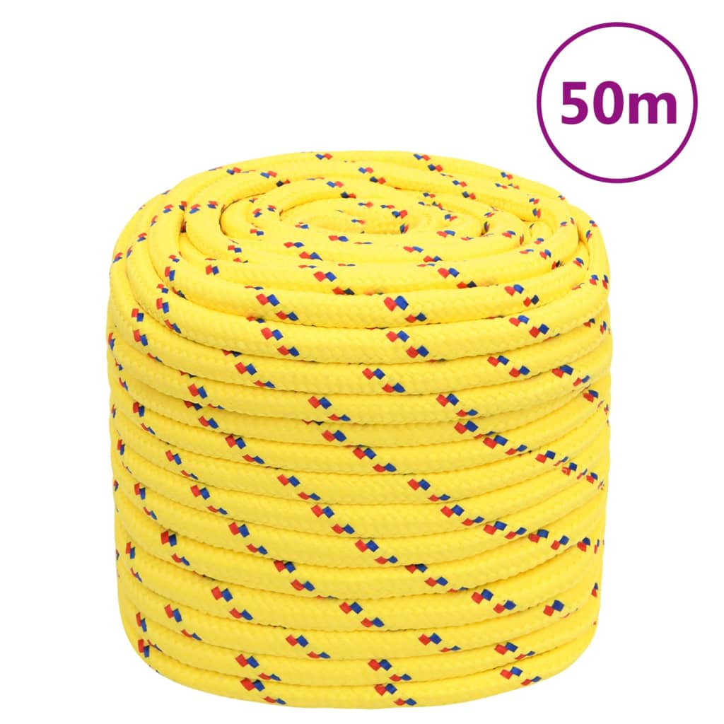 VidaXL Corde de bateau Jaune 18 mm 50 m Polypropylène | Leroy Merlin