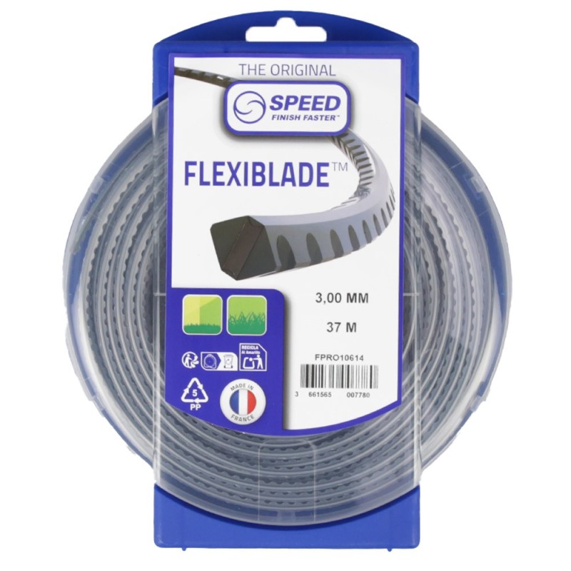 Fil débroussailleuse Carré, Cranté 3 mm x 37 m FlexiBlade | Leroy Merlin