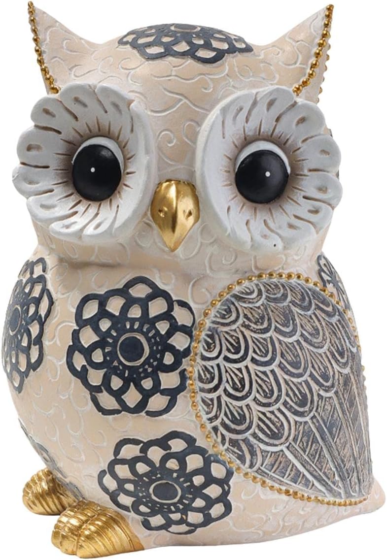 Statuette de Hibou : Ornement Chouette, Sculpture pour Table, Maison ...