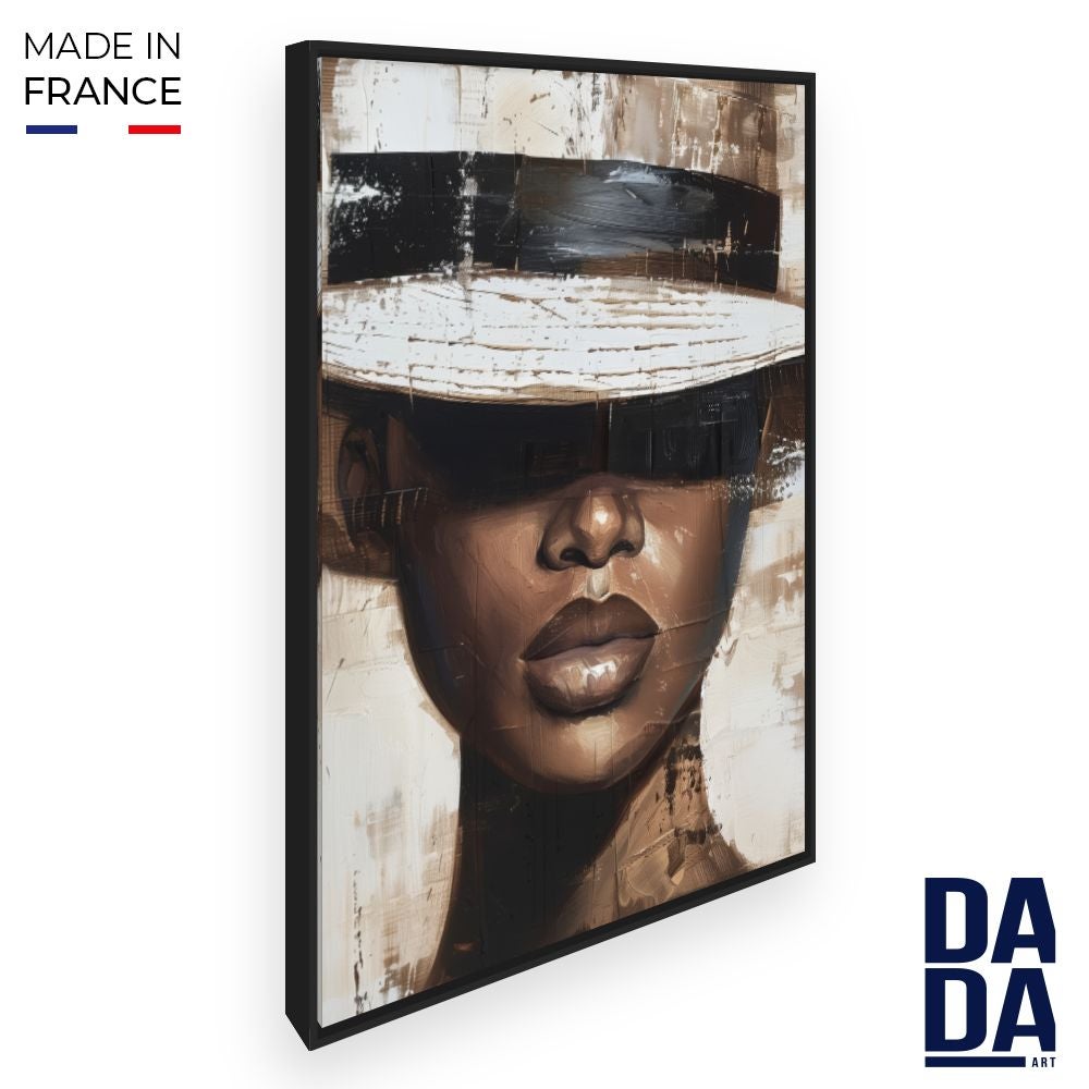 Toile encadrée Mystérieuse élégance / 60x90cm / Cadre Noir / Fabriqué ...