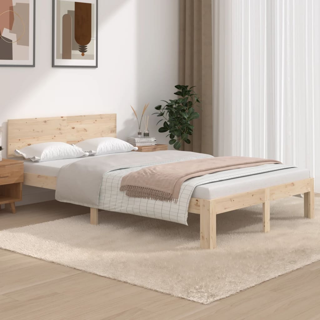 Lit Bois de pin massif 120x200 2 | Leroy Merlin