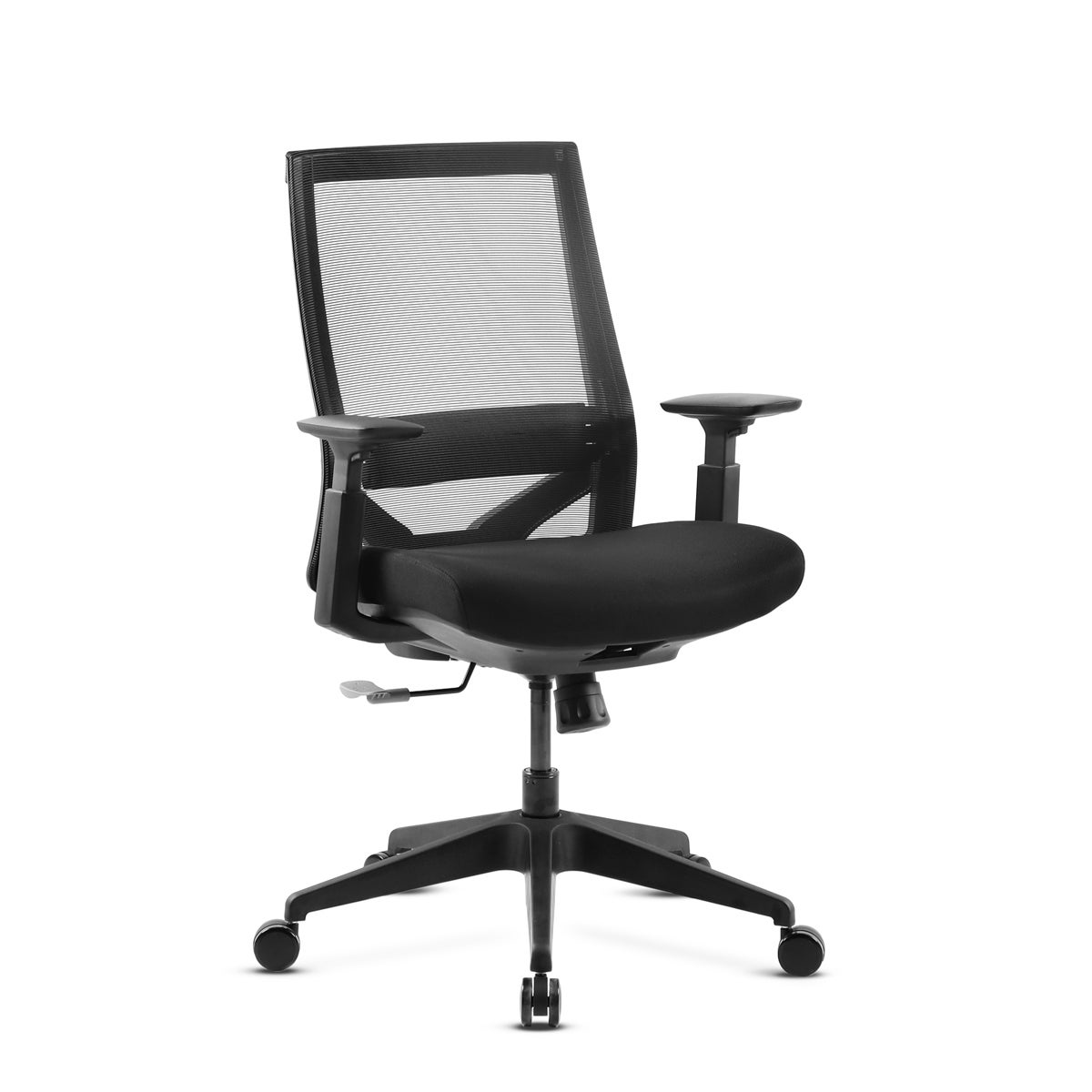 Mc Haus - VULCANO chaise de bureau noire avec roulettes, réglable et ...
