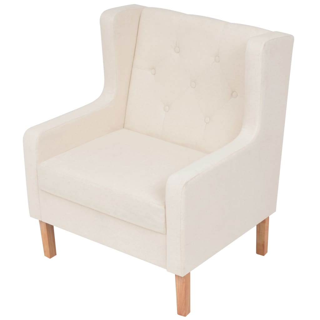 Sillón de tela color blanco crema - COMFORTXL | Leroy Merlin