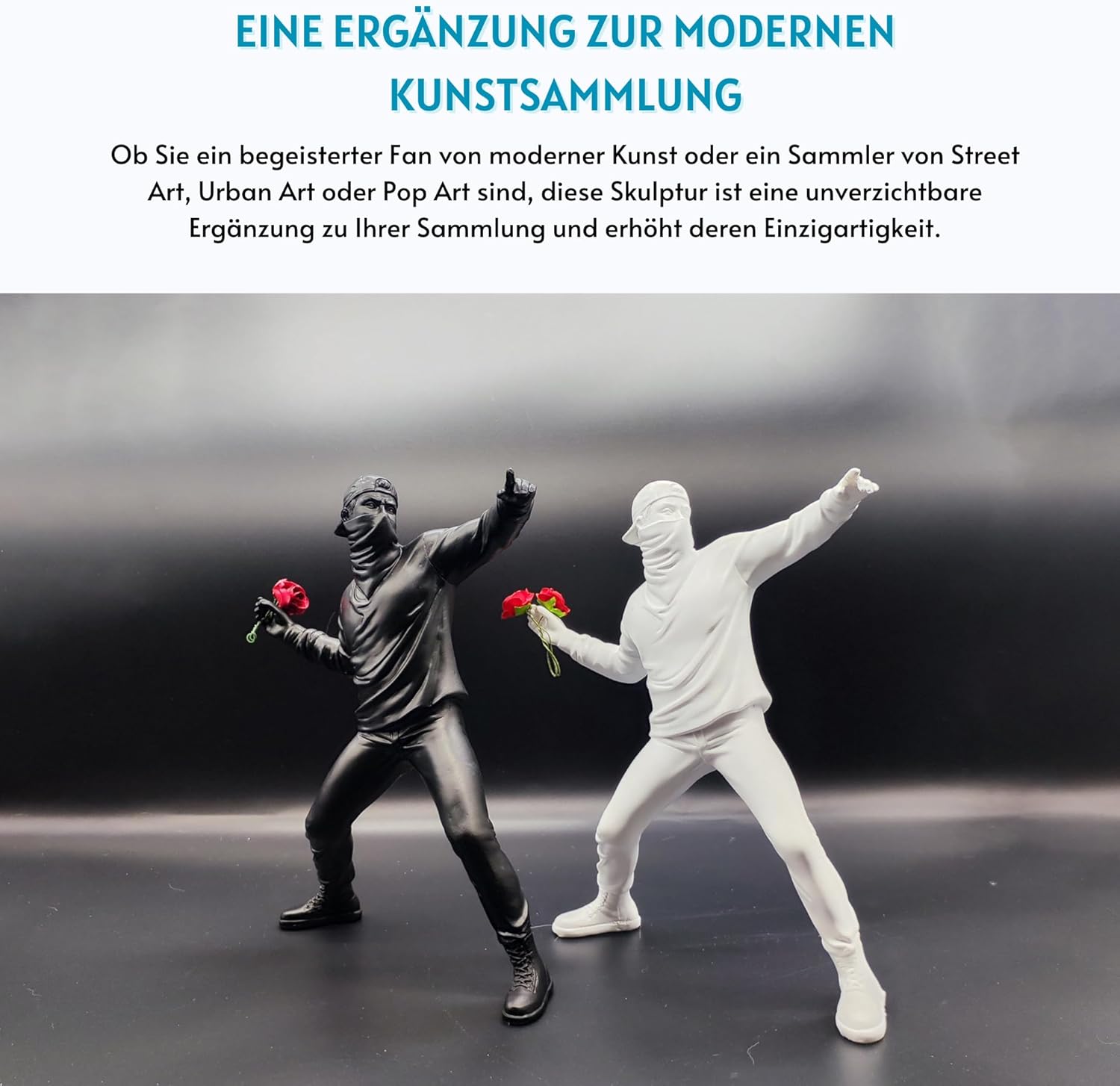 Banksy Sculpture Le Lanceur de Fleurs en Colère 21,5 cm - Art Urbain ...