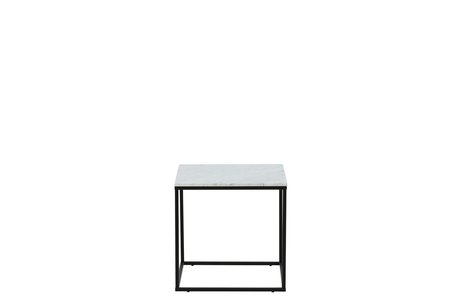 Estelle Table d'angle 50x50 cm, finition marbre blanc. | Leroy Merlin