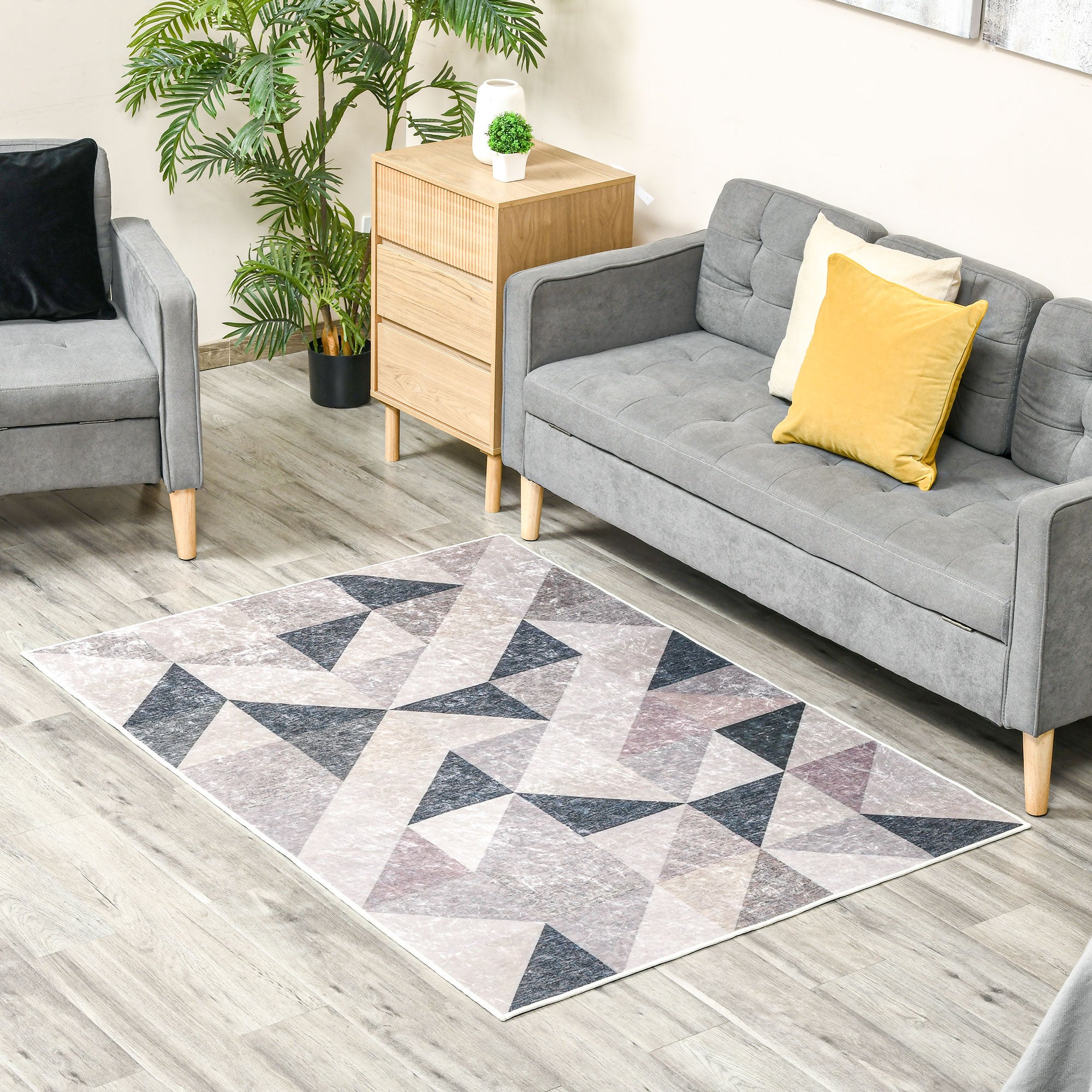 Tapis moderne 170 x 120 cm, design élégant, forme géométrique ...