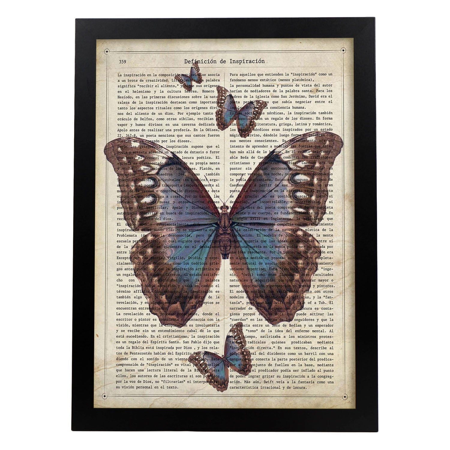 Poster De Mariposa Azul Negra. Láminas De Mariposas. Decoracion De ...