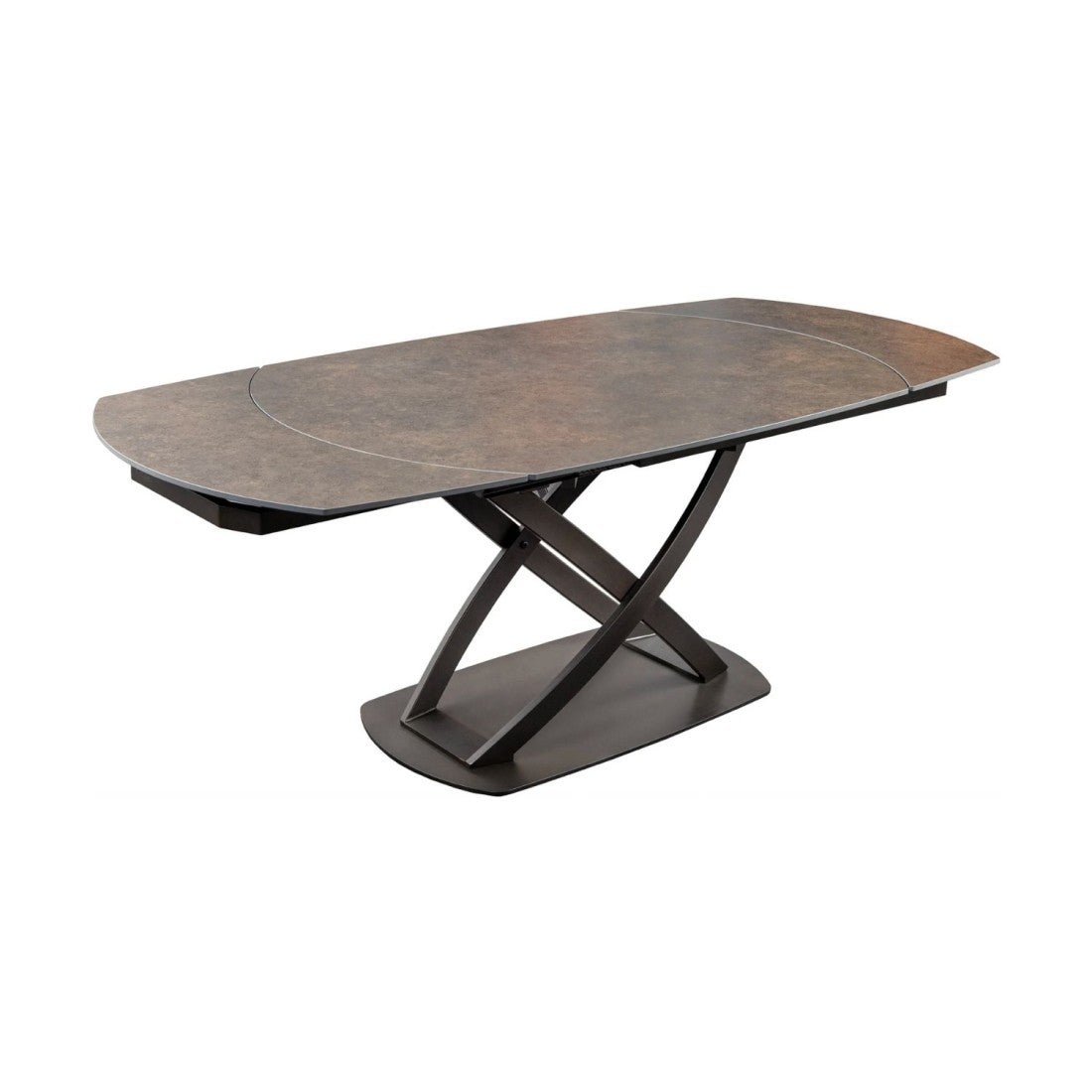 Table ATONIA – Ovale extensible 130 à 190 cm – Plateau céramique effet ...