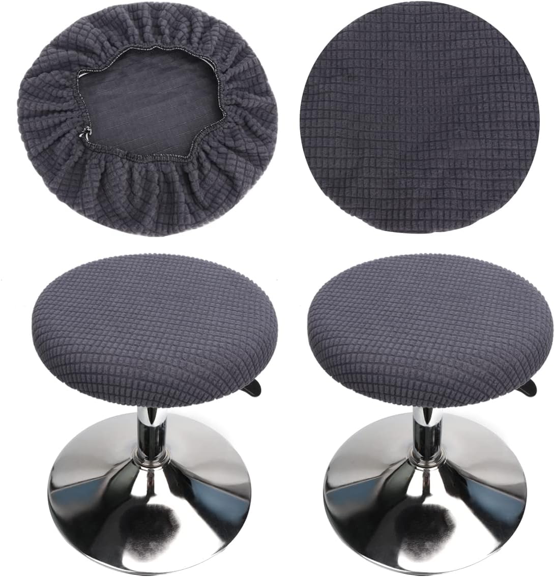 Fundas para taburetes redondos (juego de 2, gris oscuro), adecuadas ...