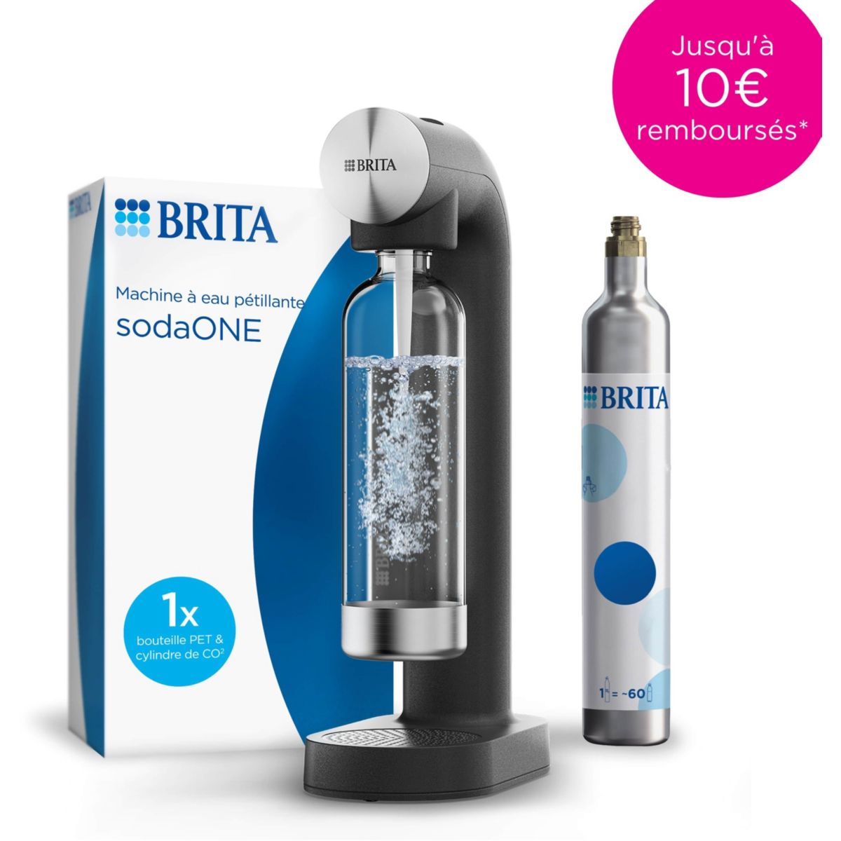 Machine à soda BRITA sodaone noire | Leroy Merlin