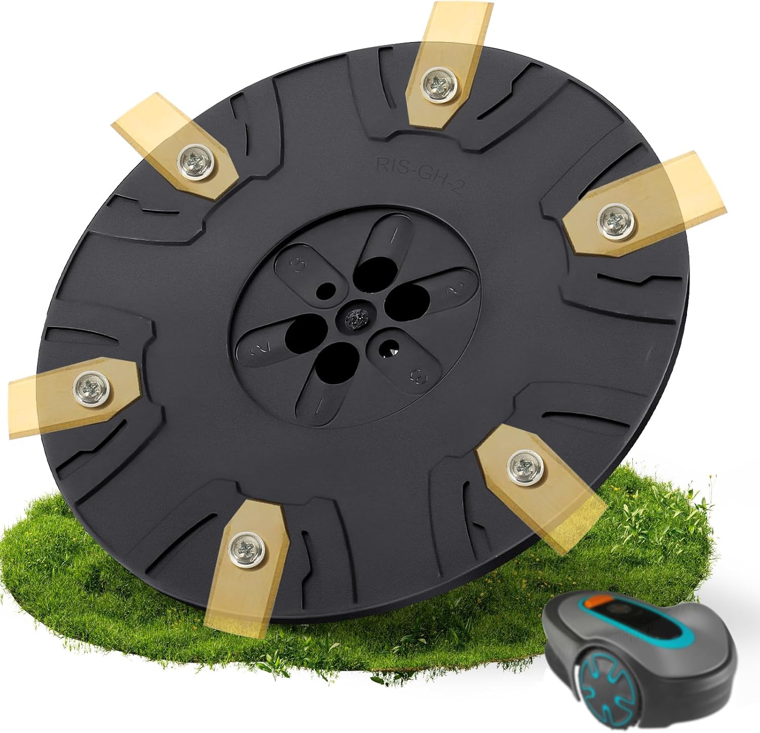 Accesorios para cortacésped robótico, 6 cuchillas, compatibles con cortacéspedes robóticos Flymo ...