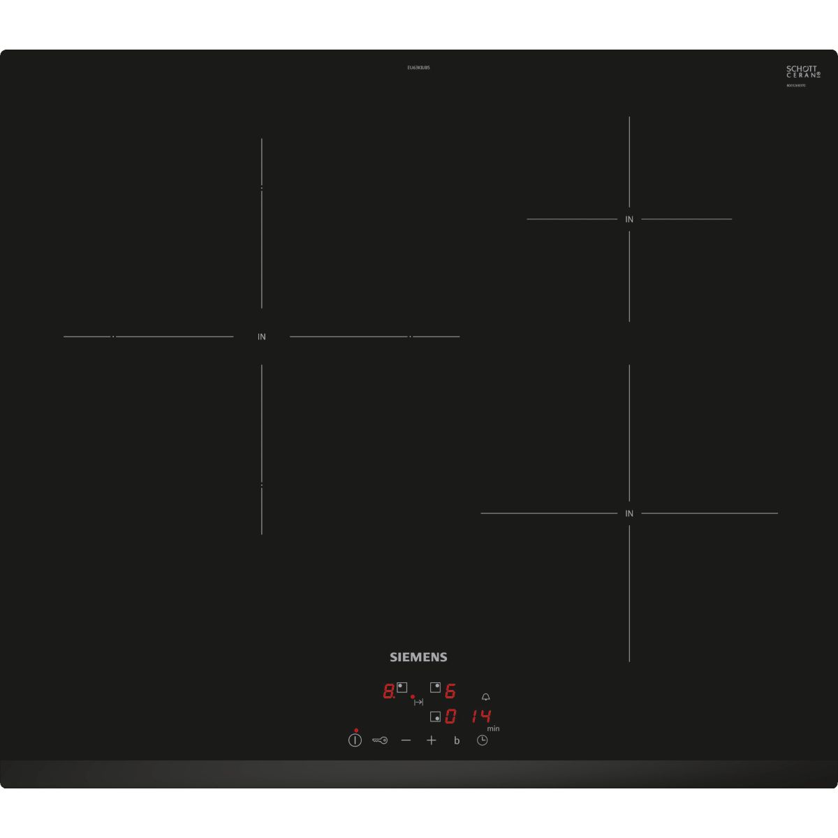 Table induction SIEMENS EU63KBJB5E iQ100 touchControl | Leroy Merlin