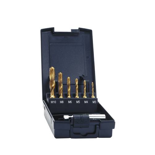 Exact 05930 Taraud combiné 7 pièces métrique M3, M4, M5, M6, M8, M10 ...