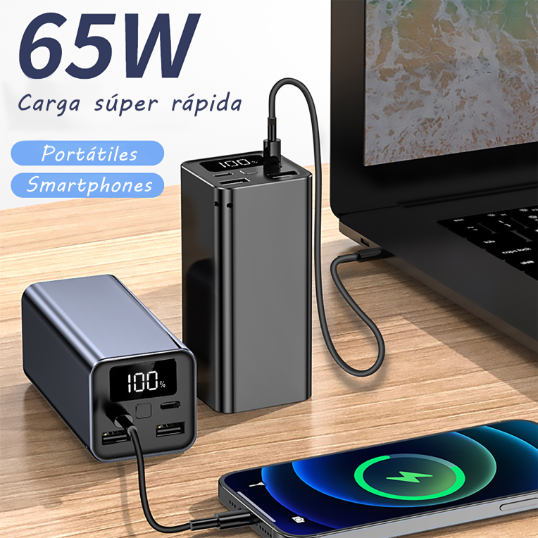 Power Bank LEOTEC LEPOW65W20K 20000MAH Carga rápida 65W 8436588881700 ...