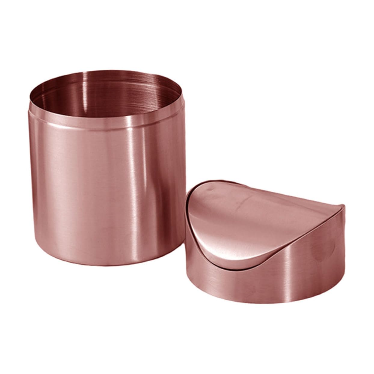 Cestino da tavolo, mini cestino in acciaio inox con coperchio dorato ...