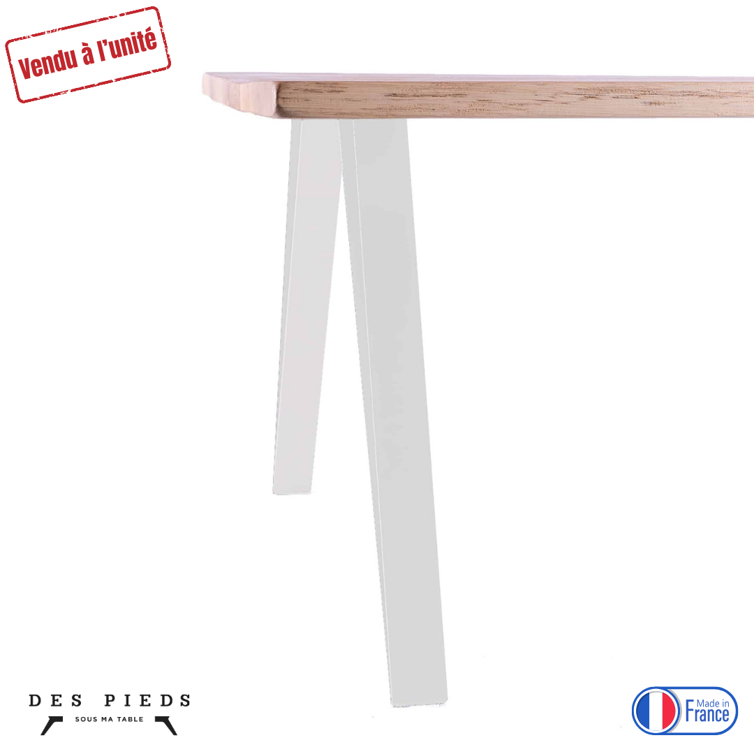 Pied de table métal GRAFK 71 cm Finition Blanc neige - RAL9003 | Leroy ...