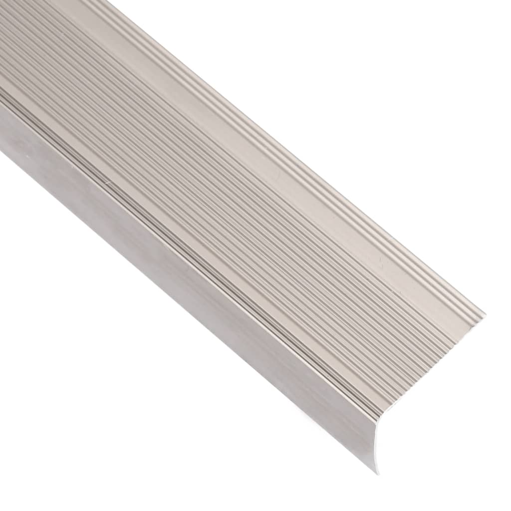 Profilés d'escalier en L 5 pcs aluminium champagne 67 cm | Leroy Merlin