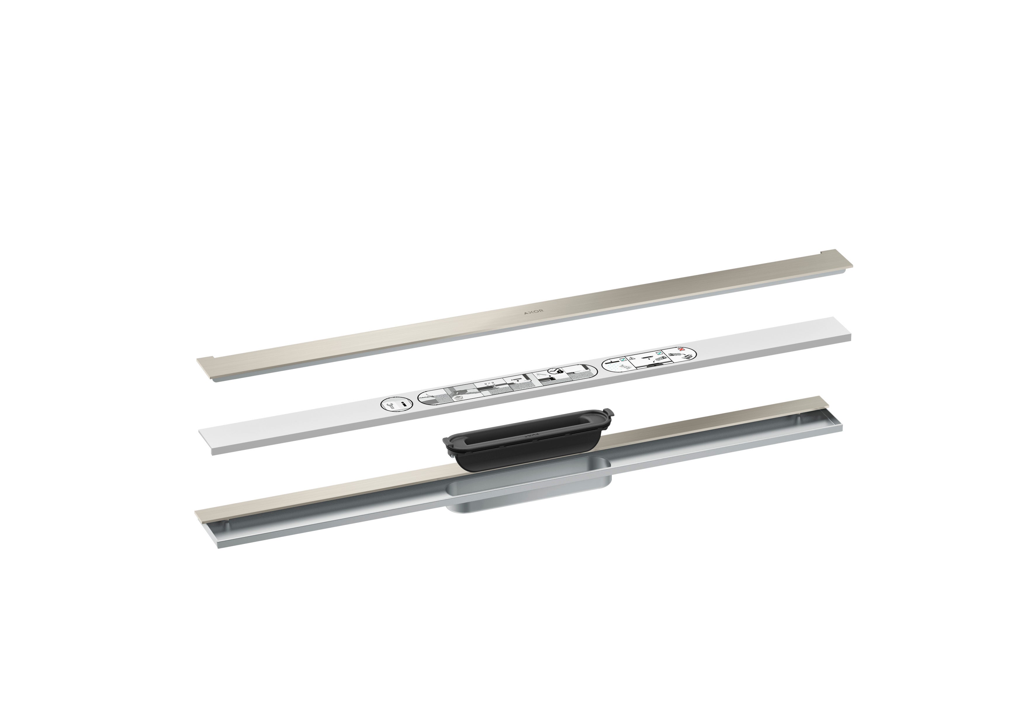 Hansgrohe AXOR Drain Set de finition caniveau, 800mm pour montage mural ...